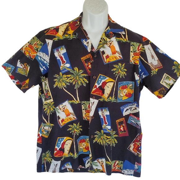 RJC | Shirts | Rjc Hawaiian Island Mens L Camp Shirt Short Sleeve ...